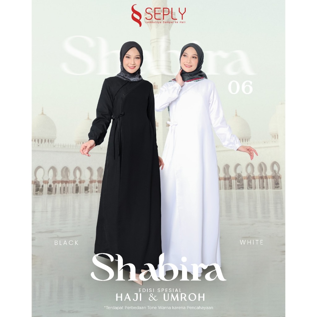 Jual NEW GAMIS / DRESS SEPLY SHABIRA 06 TERBARU!! - BLACK & WHITE ...