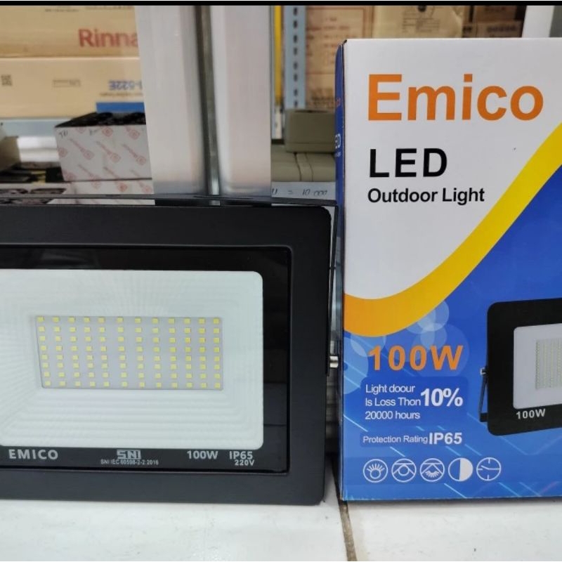 Jual EMICO Lampu Sorot / Tembak Led Putih Kuning 300 200 100 50 30 20 10 Watt | Shopee Indonesia