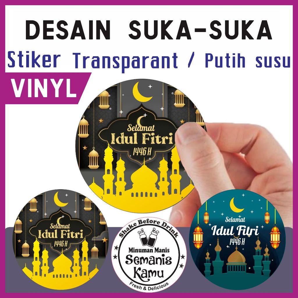 Jual STIKER KEMASAN KUE LEBARAN CETAK STIKER NASTAR STIKER CUSTOM ...