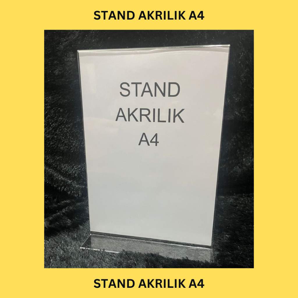 Jual Stand Akrilik / Tent Akrilik Holder A4 Portrait 1.5mm | Shopee ...