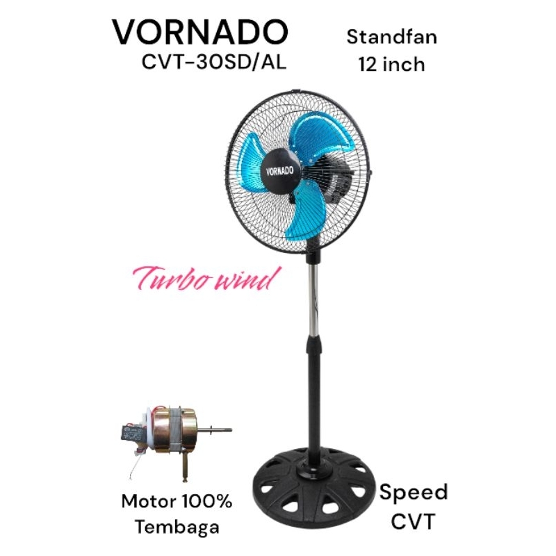 Jual Stand Fan vornado 12 inch CVT TURBO Speed baling aluminum | Shopee ...
