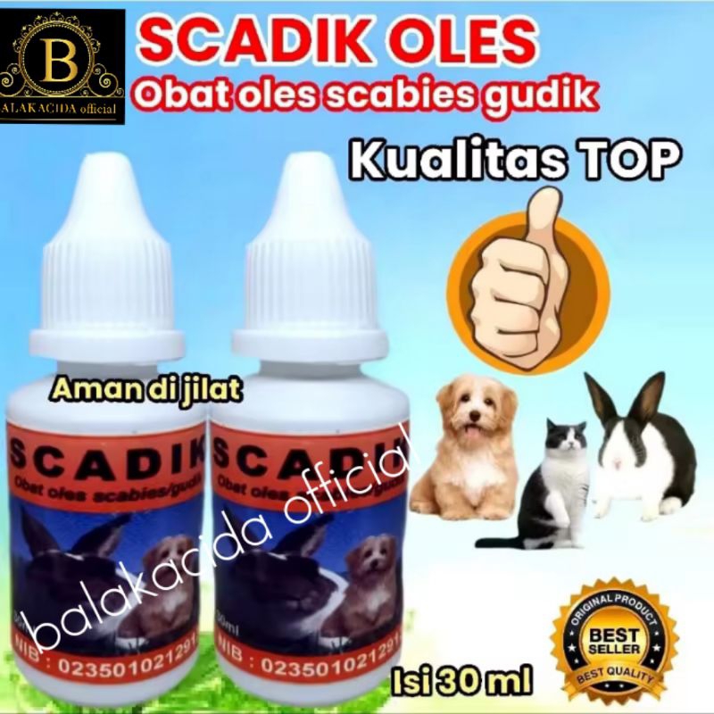 Jual obat scabies kelinci oles Scadix Drop 30 Ml scadik obat gudik obat ...