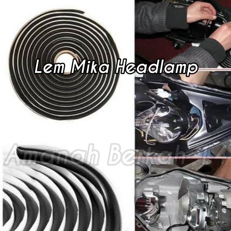 Jual Lem Mika Lampu Headlamp Mobil Motor Snake Glue Ular Butyl Sealant ...