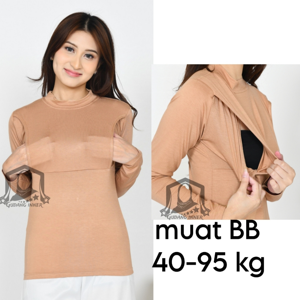 Jual Manset Baju Menyusui Busui Lengan Panjang Polos | Shopee Indonesia