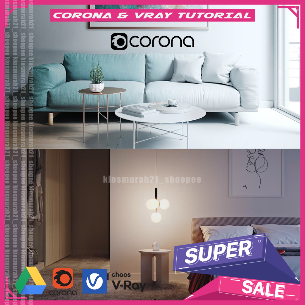 Jual Corona Vray - Archviz training Corona by Black Balance Corona Vray Tutorial | Shopee Indonesia