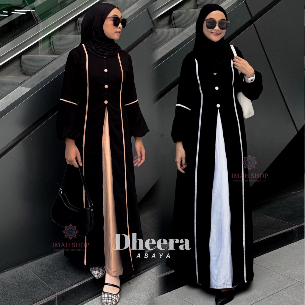 Jual Imah Shop Abaya Hitam Turkey Dheera Gamis Syari Muslimah Jetblack ...
