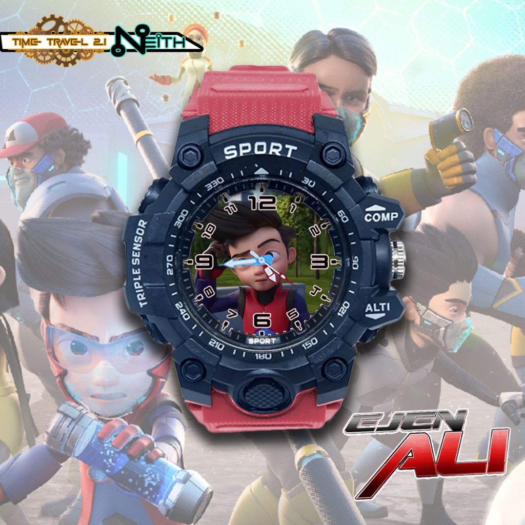 Jual Jam Tangan Sport Anak Terbaru EJEN ALI Strap Ruber Sporty Anti Air ...