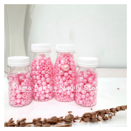 Jual Edible Sprinkle MIX PEARL PINK Mutiara Merah Muda Topping Decor ...