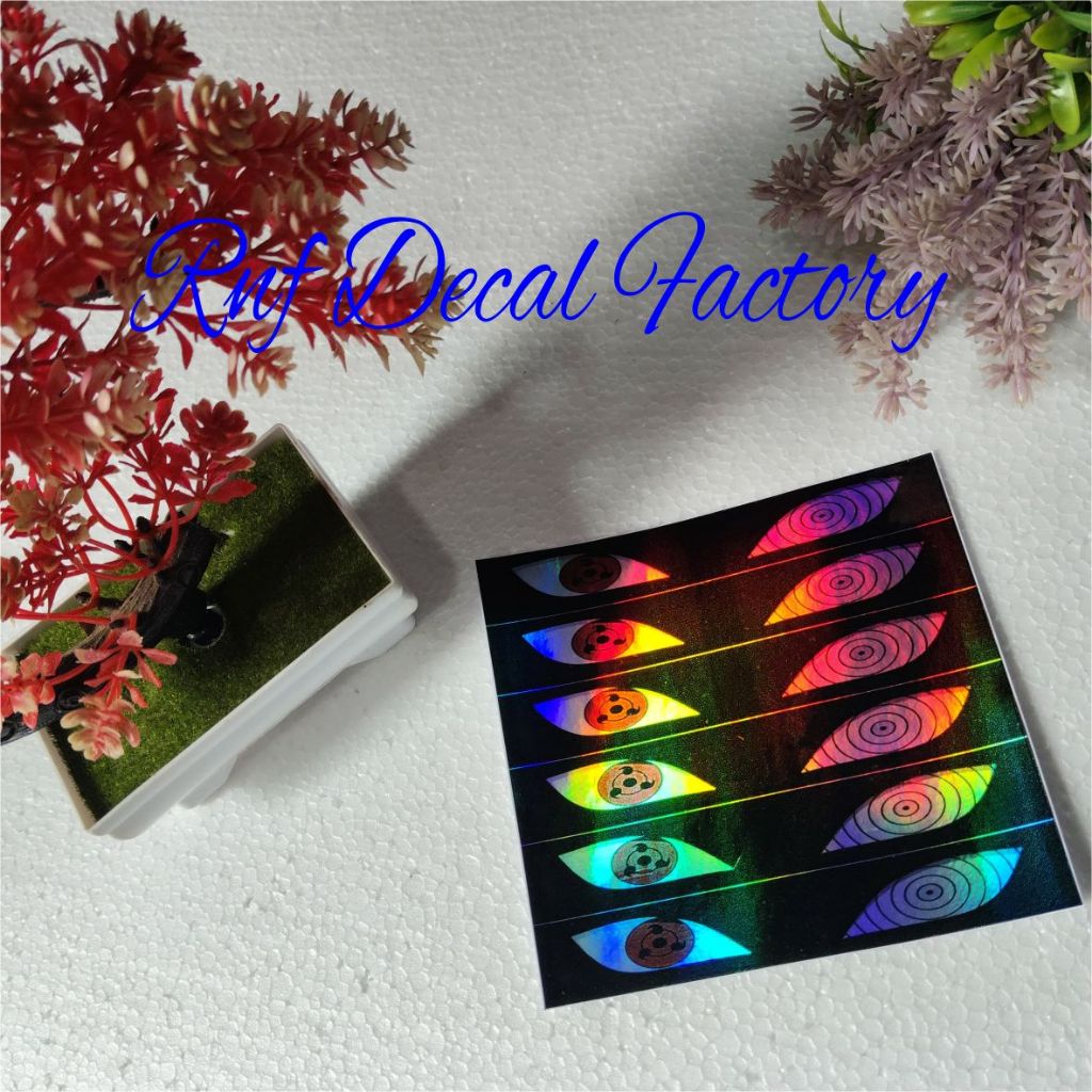 Jual stiker mata sharingan | stiker mata hologram | stiker miniatur bus ...