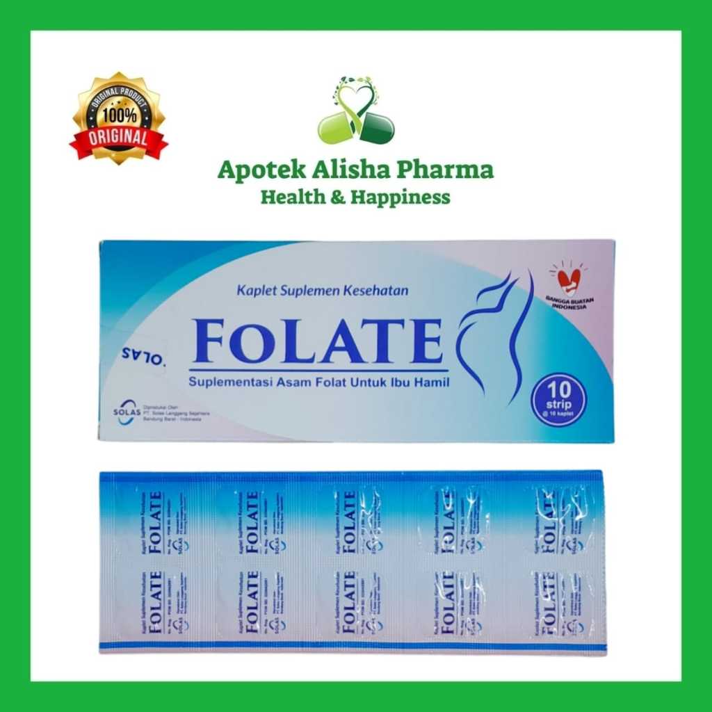 Jual Folate Tablet Strip / Box Suplementasi Asam Folat Ibu Hamil ...