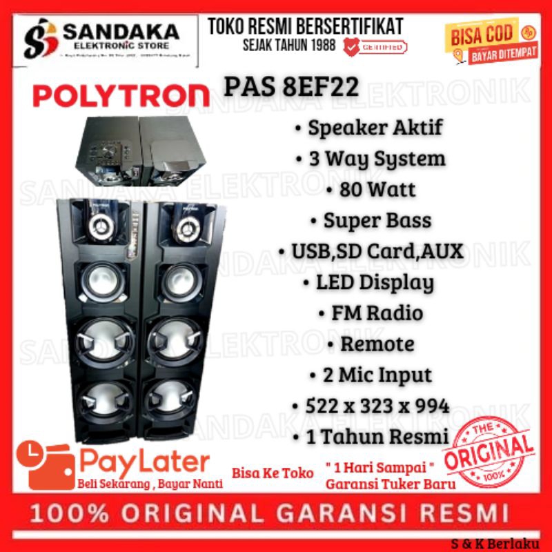 Jual speaker Aktif Polytron Pas 8EF22 Bluetooth , usb garansi resmi ...