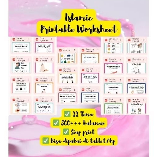 Jual 800+++ Islamic Printable Worksheet Lembar Kerja Islami Anak TK ...