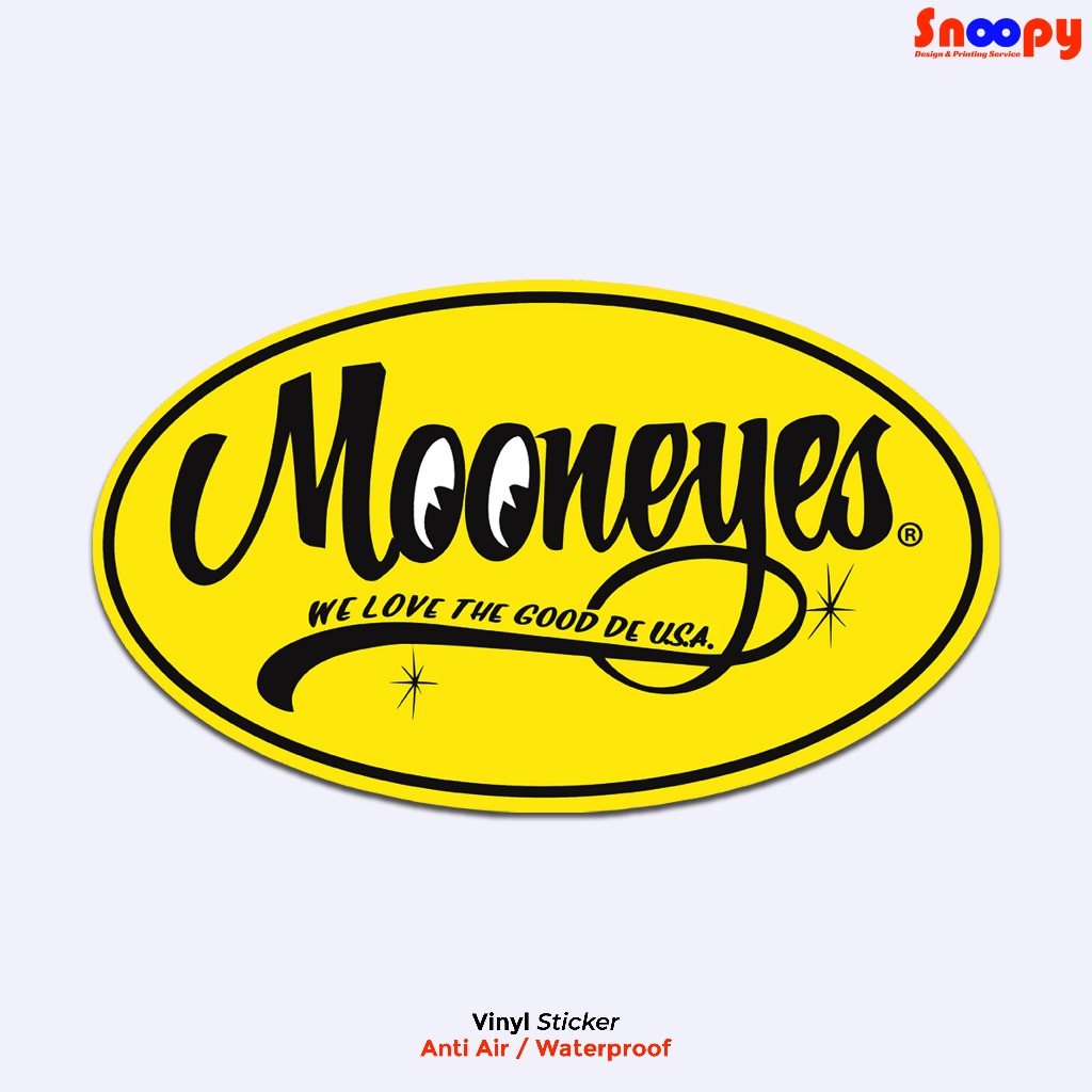 Jual Sticker Motor Mooneyes Oval Kuning Vinyl Laminasy Glossy Stiker ...