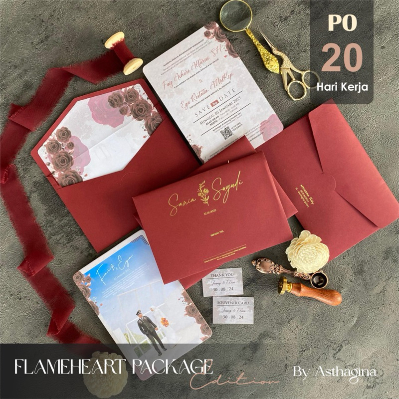 Jual Kode AMPBH.03 | Undangan Pernikahan Hard Cover Mewah Amplop Maroon ...