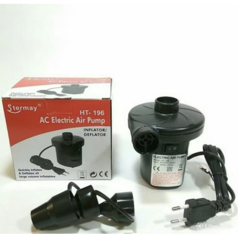 Jual STERMAY AC ELECTRIC AIR PUMP OTOMATIS / HT-196 POMPA ELEKTRIK KASUR SOFA ANGIN KOLAM SPA ...