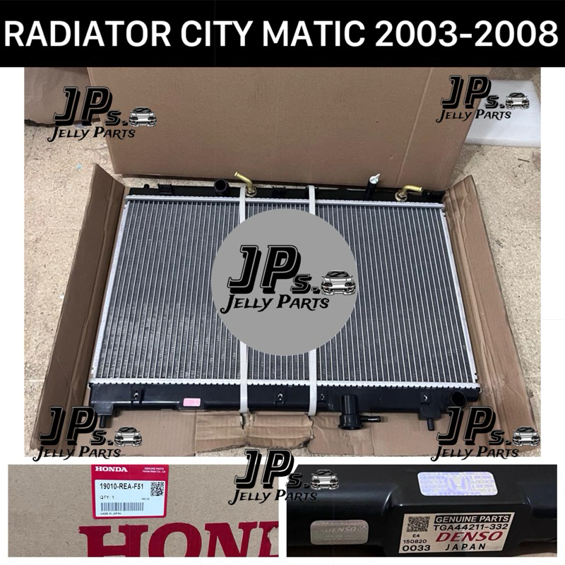 Jual RADIATOR ASSY HONDA NEW CITY MATIC 2003-2008 ASLI ORIGINAL DENSO ...