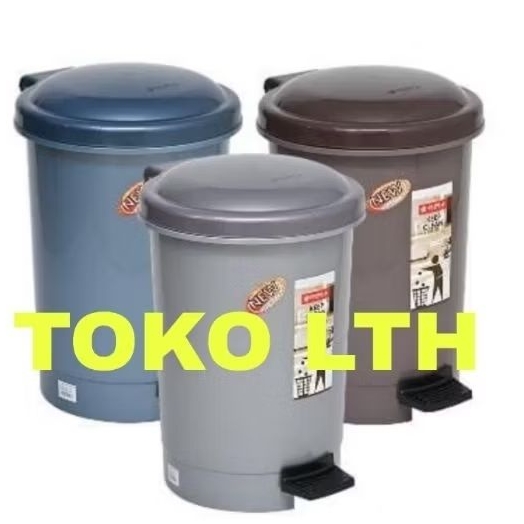 Jual TEMPAT SAMPAH INJAK BUNDAR HIRO 20 LTR LION STAR C77 ROUND STEP ON DUSTBIN 20 LITER C 77 LS ...