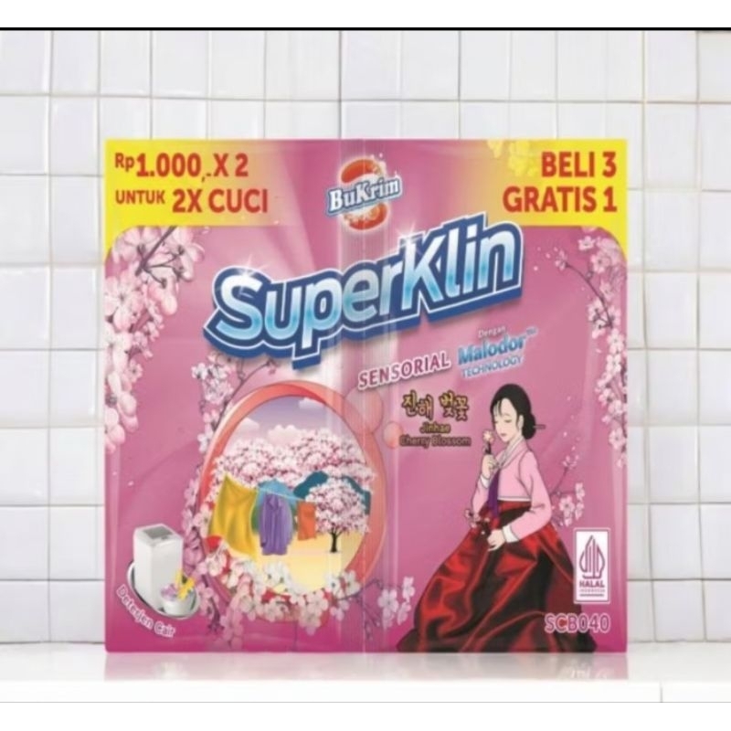 Jual Bukrim Superklin Sensorial Chery Blossom detergent cair 80 ml ...