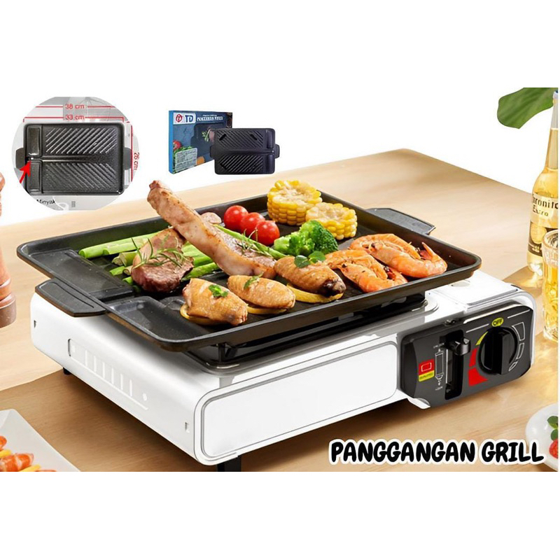 Jual grillpan GRILL plate TD panggangan persegi anti lengket korean ...