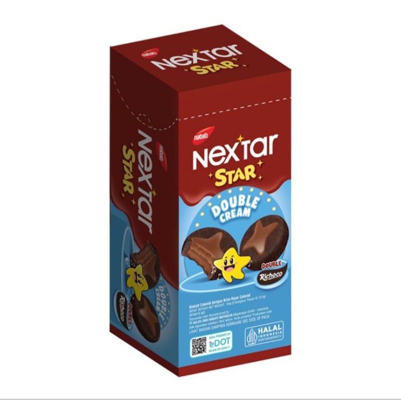Jual Nextar Star Richoco Biskuit Double Krim Cokelat 84 g | Shopee ...