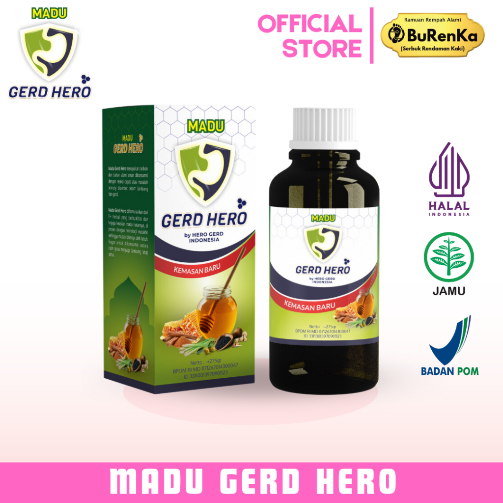 Jual Madu Gerd Hero Anxiety Kecemasan Berlebih Ulu Hati Nyeri Mual ...