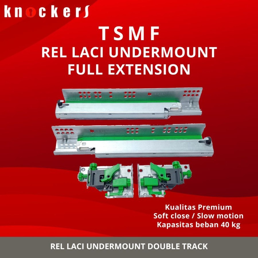 Jual Knockers Rel Tandem - TSMF - Undermount Soft Closing Full Slide ...