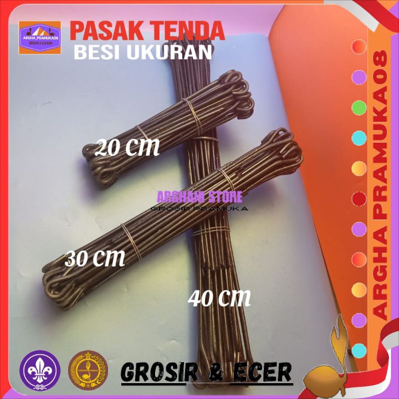 Jual Pancang Tenda / Patok Besi / Pasak Tenda Pramuka per Pack isi 50 ...