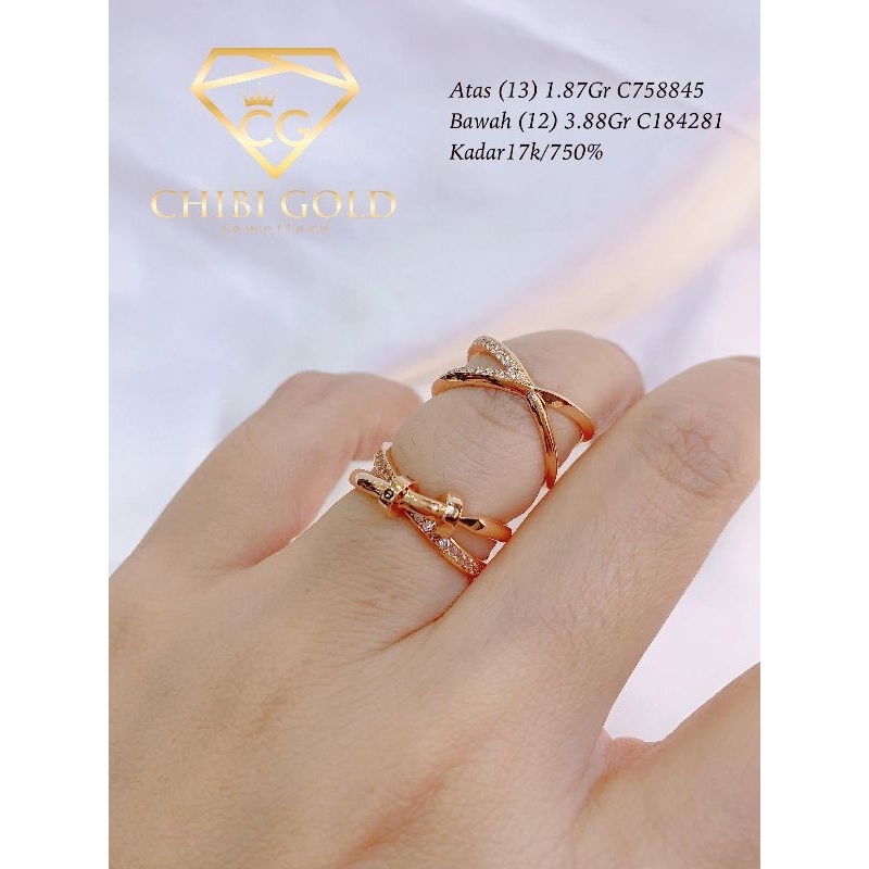 Jual CHIBI GOLD -Cincin silang 750 kadar 17K - Chibi gold | Shopee ...