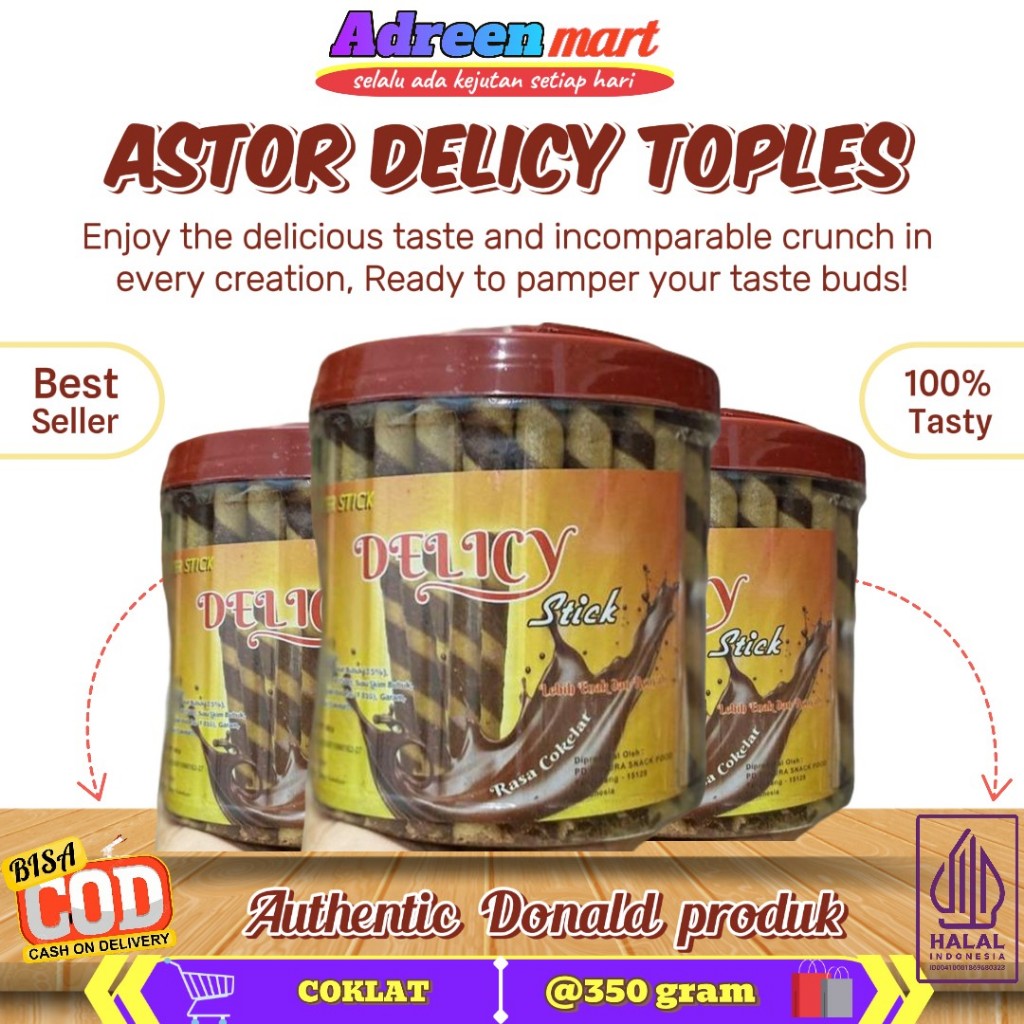 Jual DELICY ASTOR WAFER CHOCHOLATE TOPLES | Shopee Indonesia