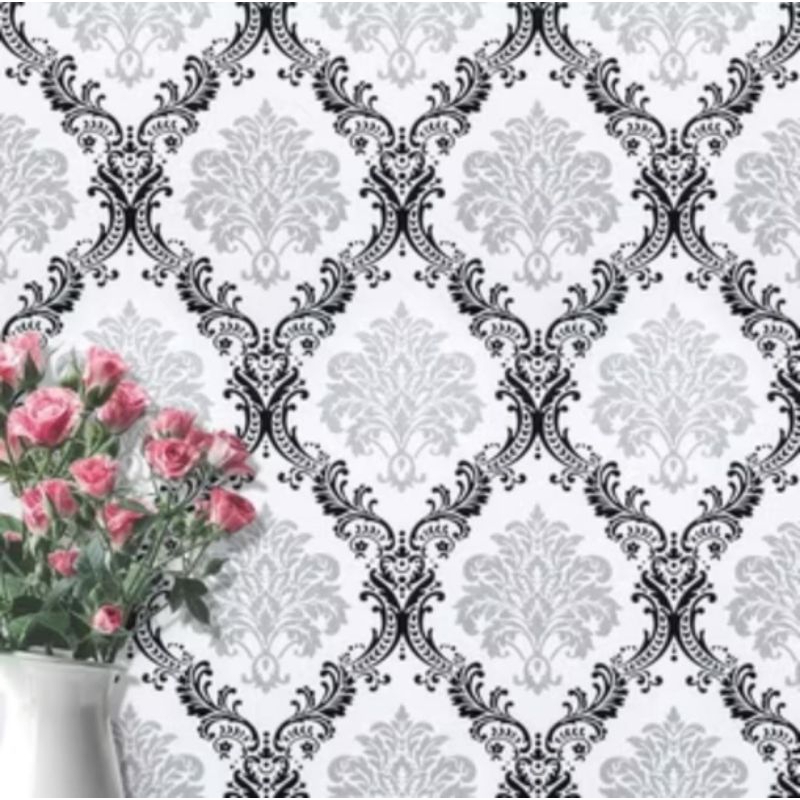 Jual Wallpaper Batik Hitam Silver 8-10M | Shopee Indonesia
