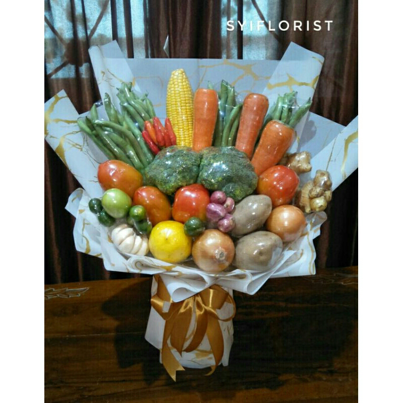 Jual BUKET SAYUR MIX LEMON, LIMAU, BAWANG, DLL UNTUK HADIAH ULTAH, HARI ...