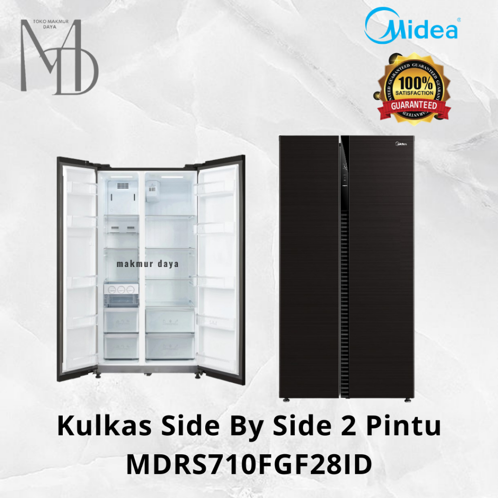 Jual Kulkas Midea 2 Pintu Side By Side MDRS710FGF28ID Lemari ES 2 DOOR ...