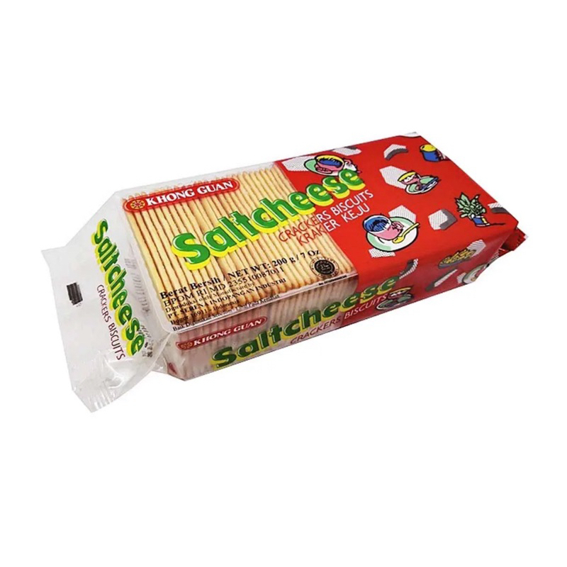 Jual Khong Guan Saltcheese Crackers Biskuit 200gr saltcheese combo ...