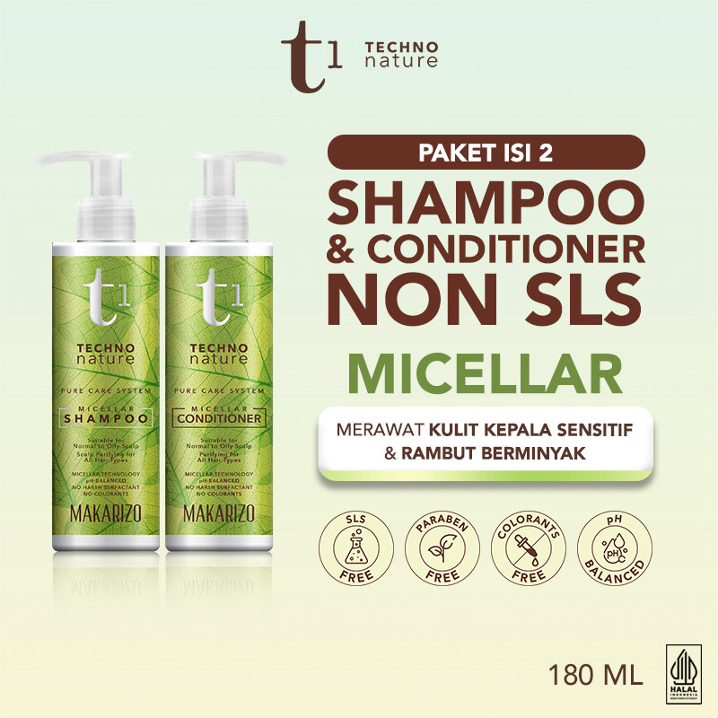 Jual PAKET ISI 2 Makarizo T1 Techno Nature Micellar Shampoo ...
