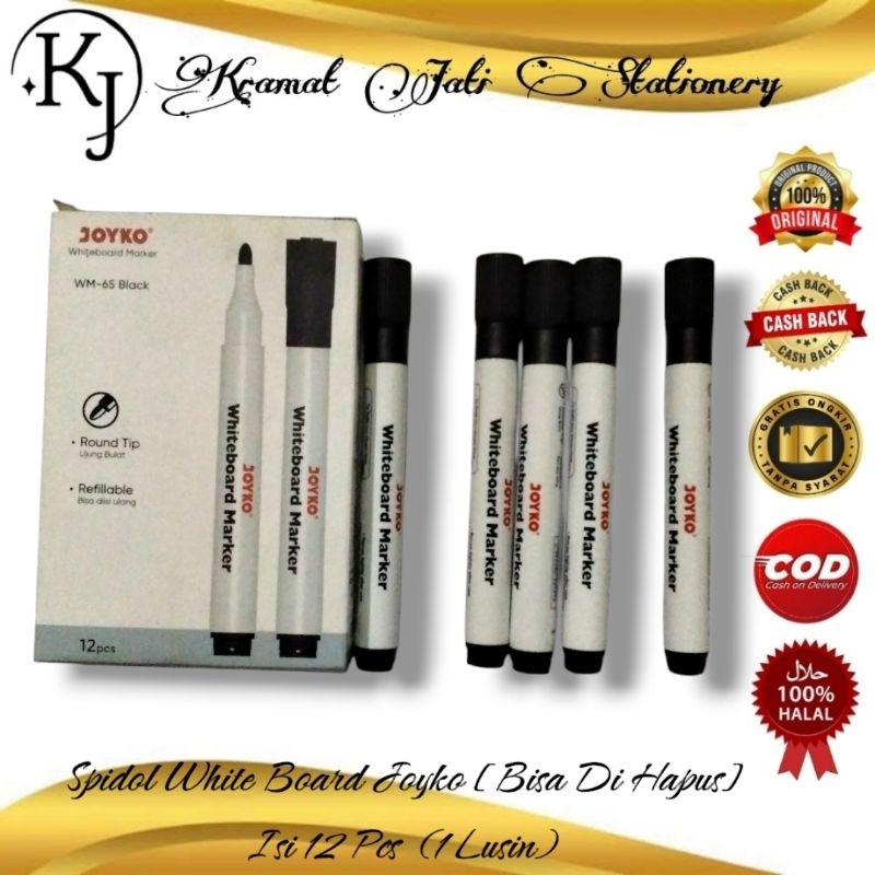 Jual Spidol White Board Joyko WM-65 [Bisa Di Hapus] Isi 12 Pcs (1 Lusin ...