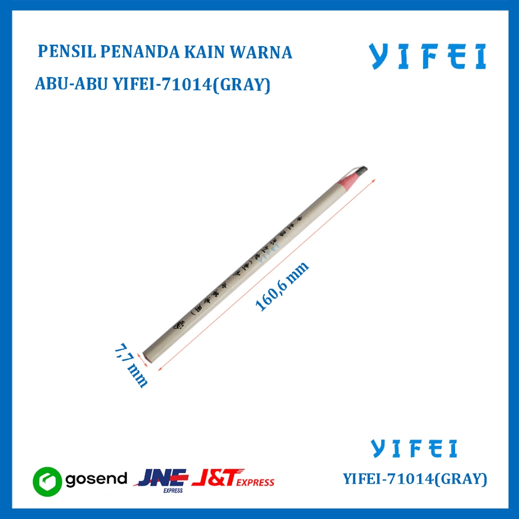 Jual PENSIL PENANDA KAIN WARNA ABU-ABU/ WATER ERASABLE PENCIL GRAY ...