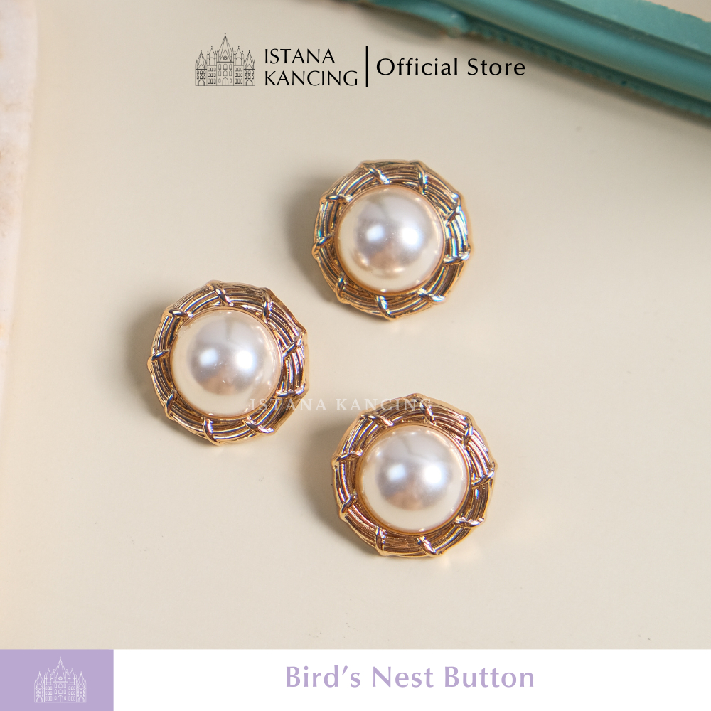 Jual Kancing Model Jamur Bird's Nest Mutiara Pearl Premium Button ...