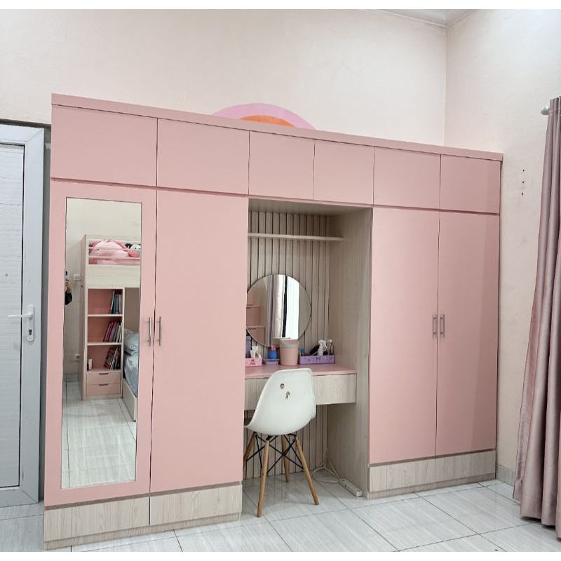 Jual Lemari Custom Multipleks Finishing HPL (Wardrobe) | Shopee Indonesia