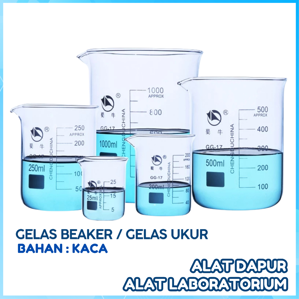 Jual GELAS BEAKER KACA / GELAS UKUR / GELAS TAKAR / GELAS KACA / GELAS ...