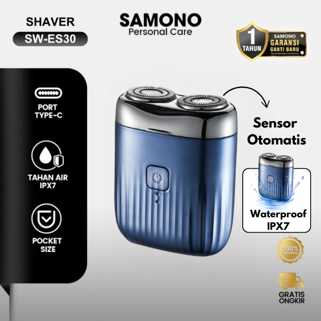 Jual SAMONO Alat Cukur Kumis Jenggot Elektrik Mini Shaver Waterproof IPX7 SW-ES30 | Shopee Indonesia