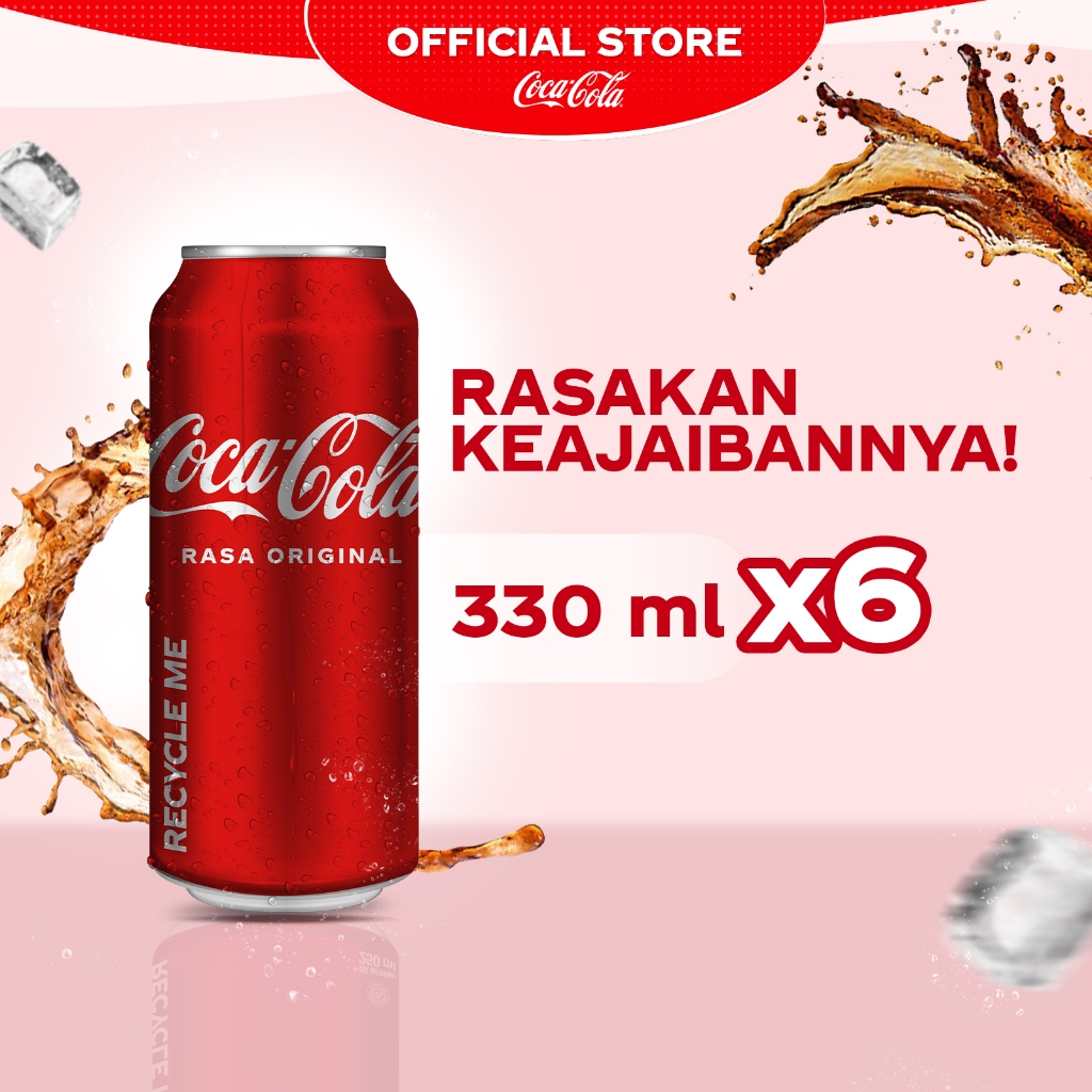 Jual Coca-Cola Original - Minuman Soda Rasa Kola - Kaleng 330ml - x6 Pcs | Shopee Indonesia