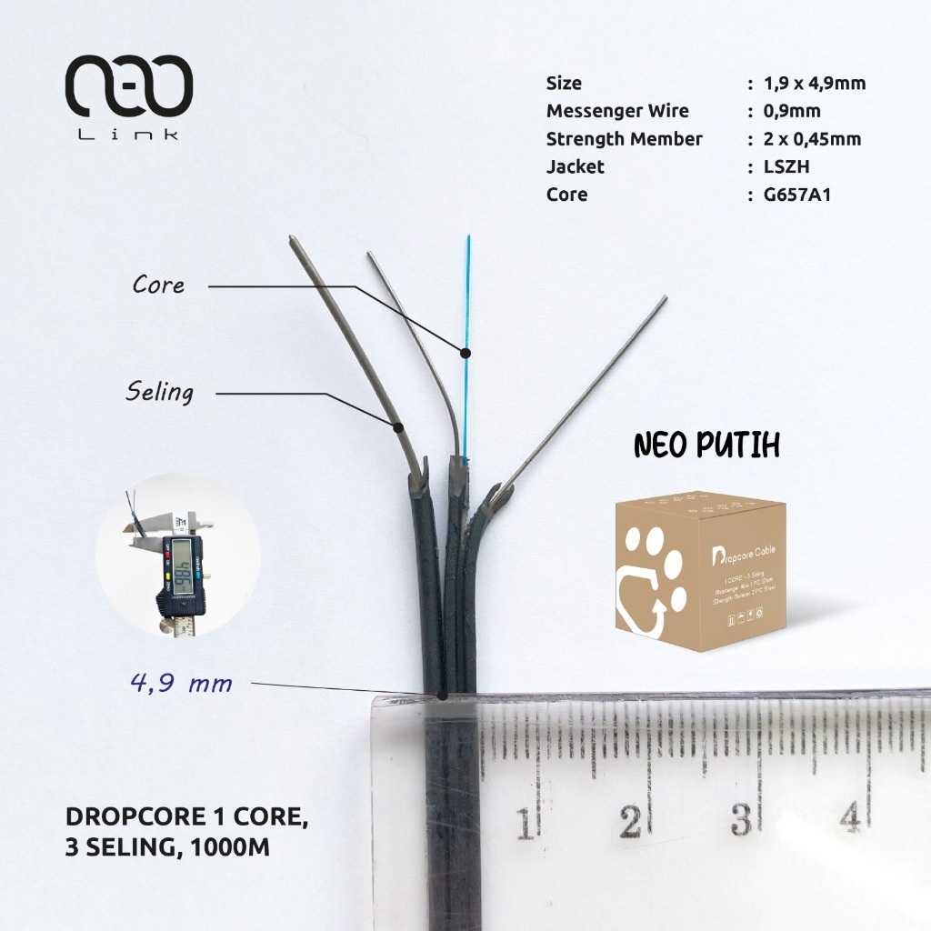 Jual via CARGO NEO LINK PUTIH Dropcore 1 Core 3 Seling by Garuda Fiber ...