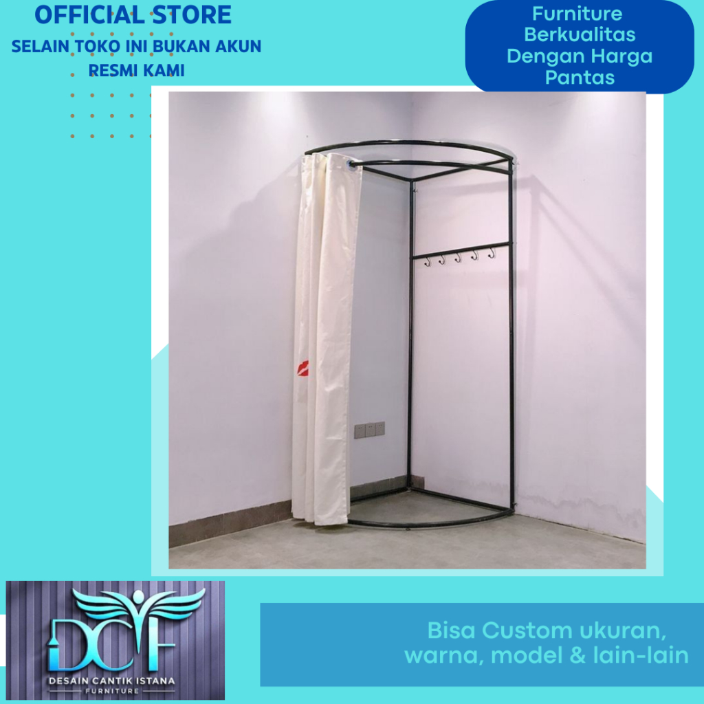 Jual Fitting Room Ruang Ganti Pakaian Pojok Tembok | Shopee Indonesia