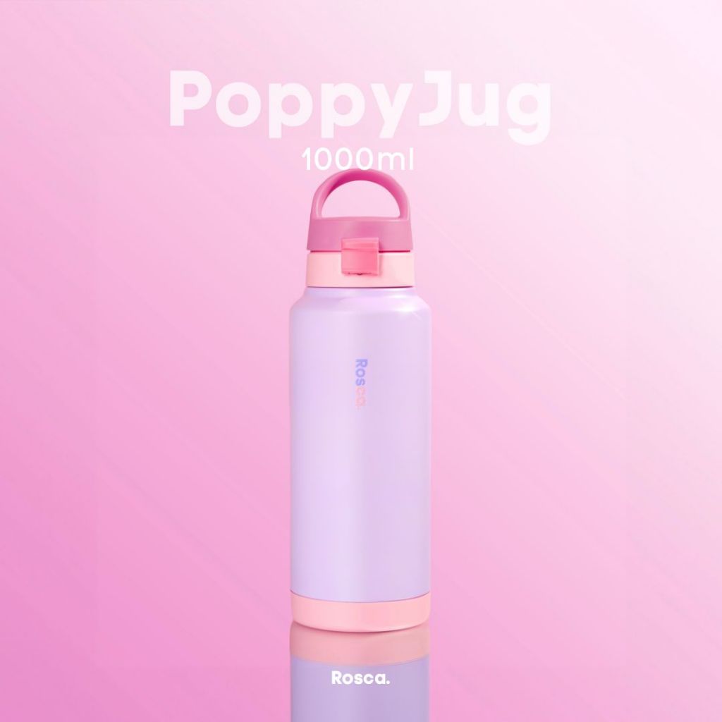 Jual Rosca PoppyJug Tumbler Stainless 1 Liter Botol Minum 1 Liter Tahan ...