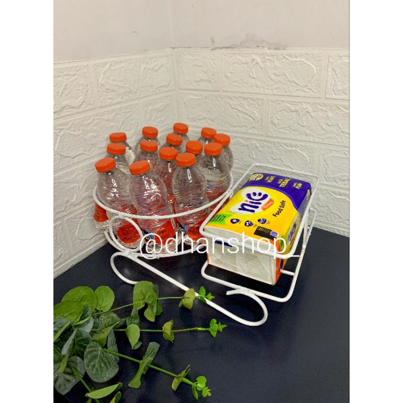 Jual Rak Botol/ Rak Tisu/ Rak Aqua Mini/ Rak minuman 2in1 | Shopee ...