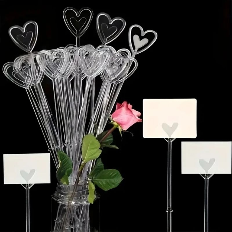 Jual 5pcs stick kartu buket bunga balon love hati tusuk penjepit ucapan ...