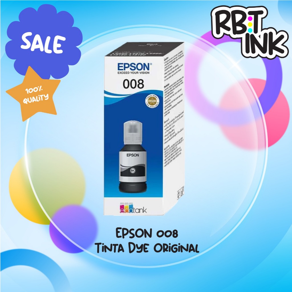 Jual TINTA EPSON 008 ORIGINAL BLACK | Shopee Indonesia