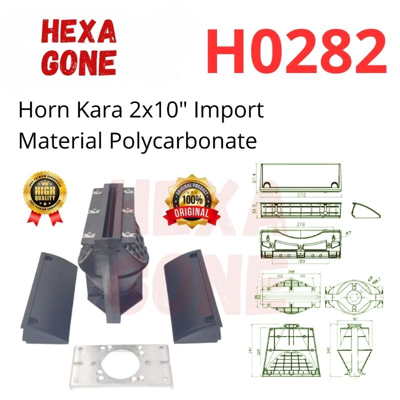 Jual Horn corong speaker import Kara 2x10" phase plug bisa atur sudut ...