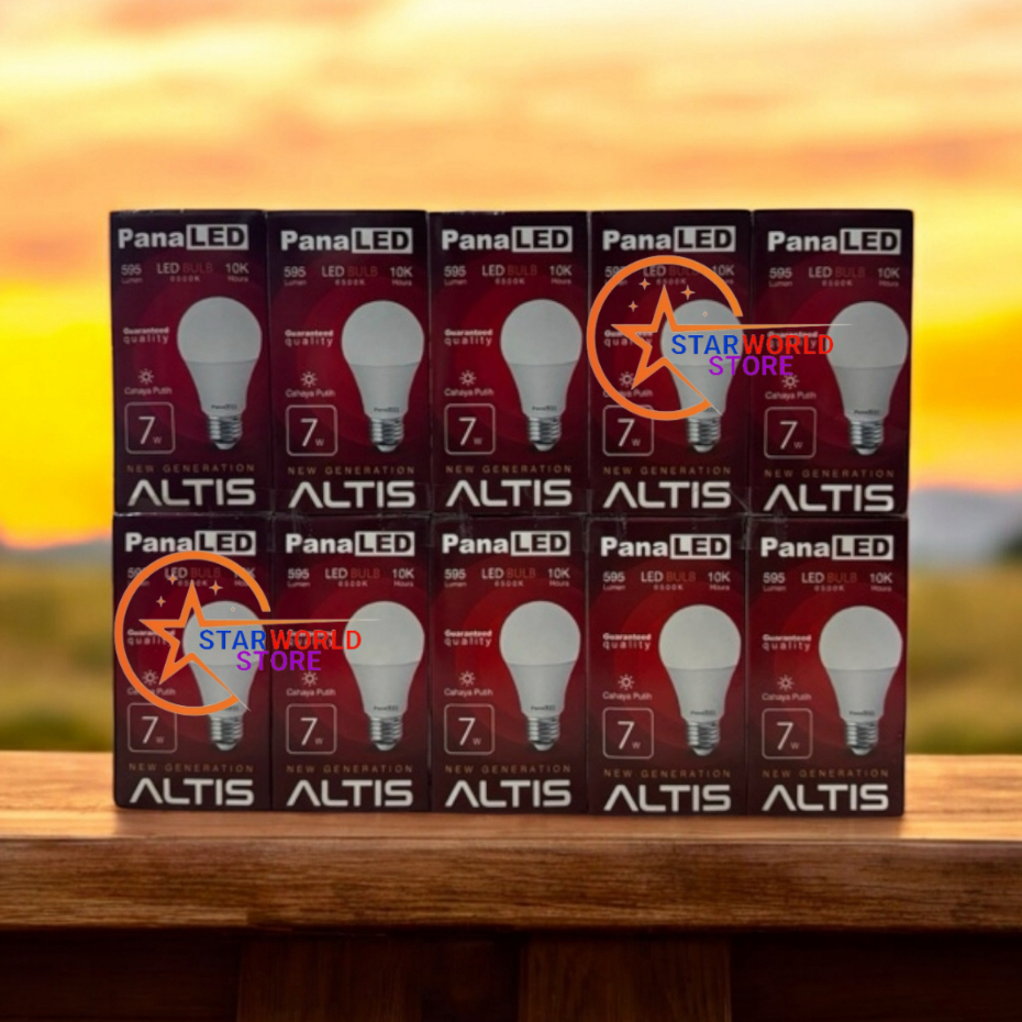 Jual Paket Grosir 10 Pcs Panaled Altis Lampu Bohlam LED 7 Watt - Cahaya Putih | Shopee Indonesia