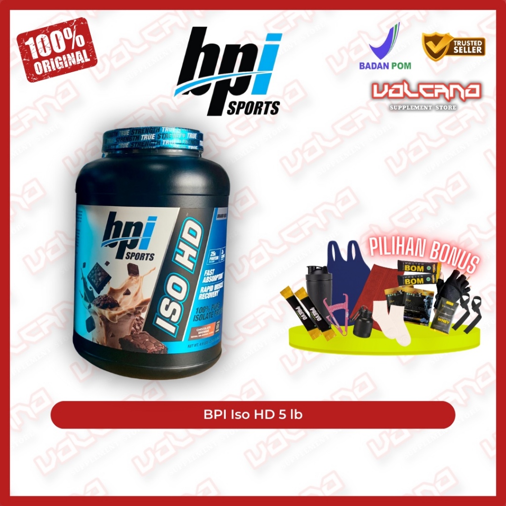 Jual BPI Sports Iso HD 5 lb 4.8 lbs whey protein isolate zero sugar ...